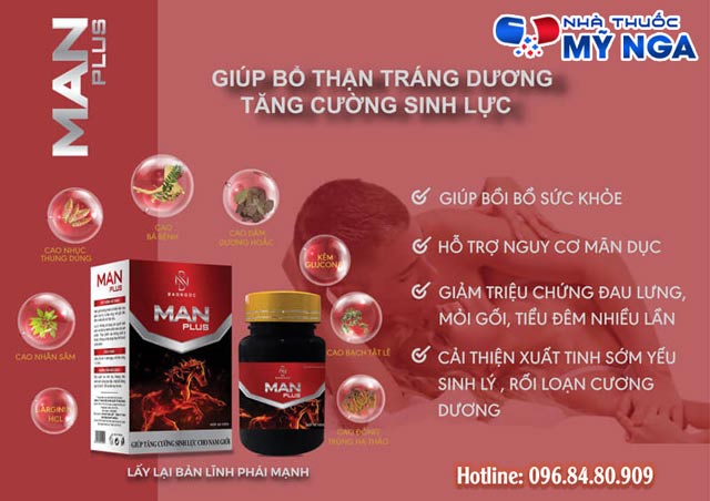 Man Plus chính hãng: công dụng có tốt không, giá bao nhiêu?